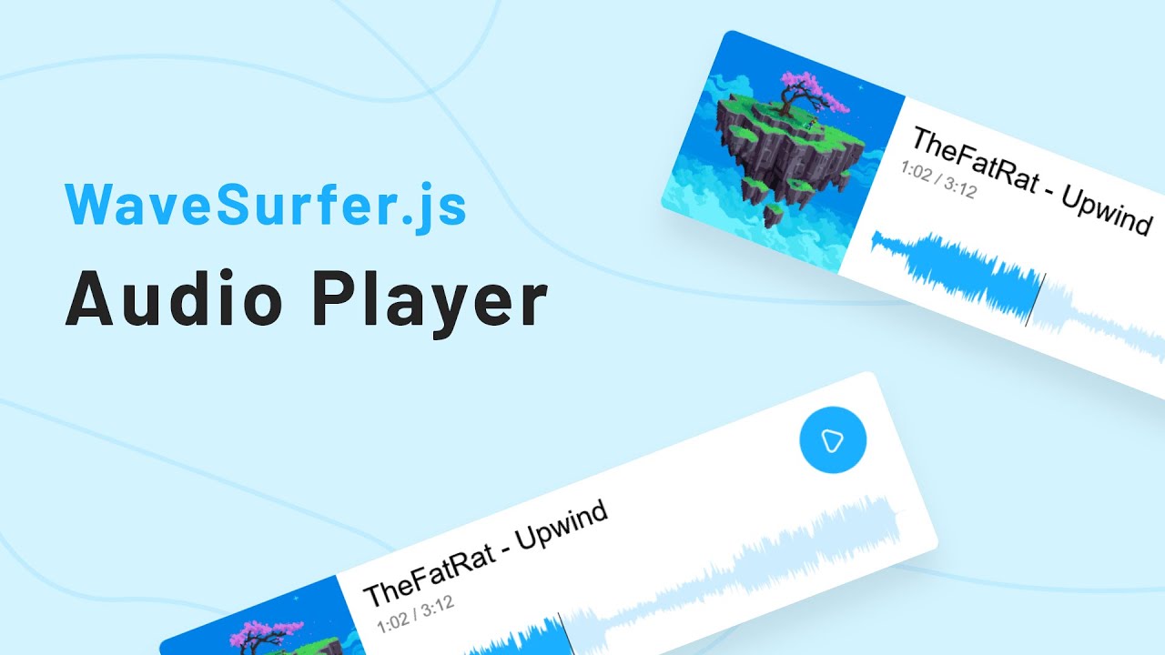 Audio player visualization Using Wavesurfer.js