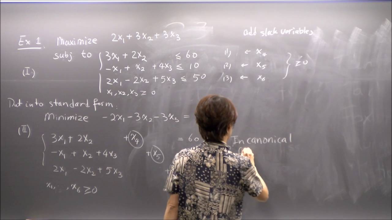 Linear Programming, Lecture 8. Examples of Simplex method; Tableau; LP Assistant