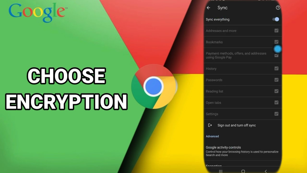 How To Choose Encryption On Google Chrome App