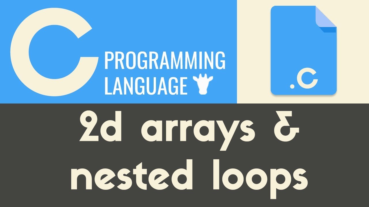 2D Arrays & Nested Loops | C | Tutorial 25