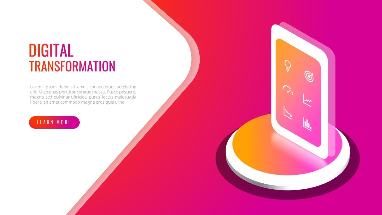 Great Tutorial To Learn #Isometric Design in PowerPoint for Digital Transformation PPT