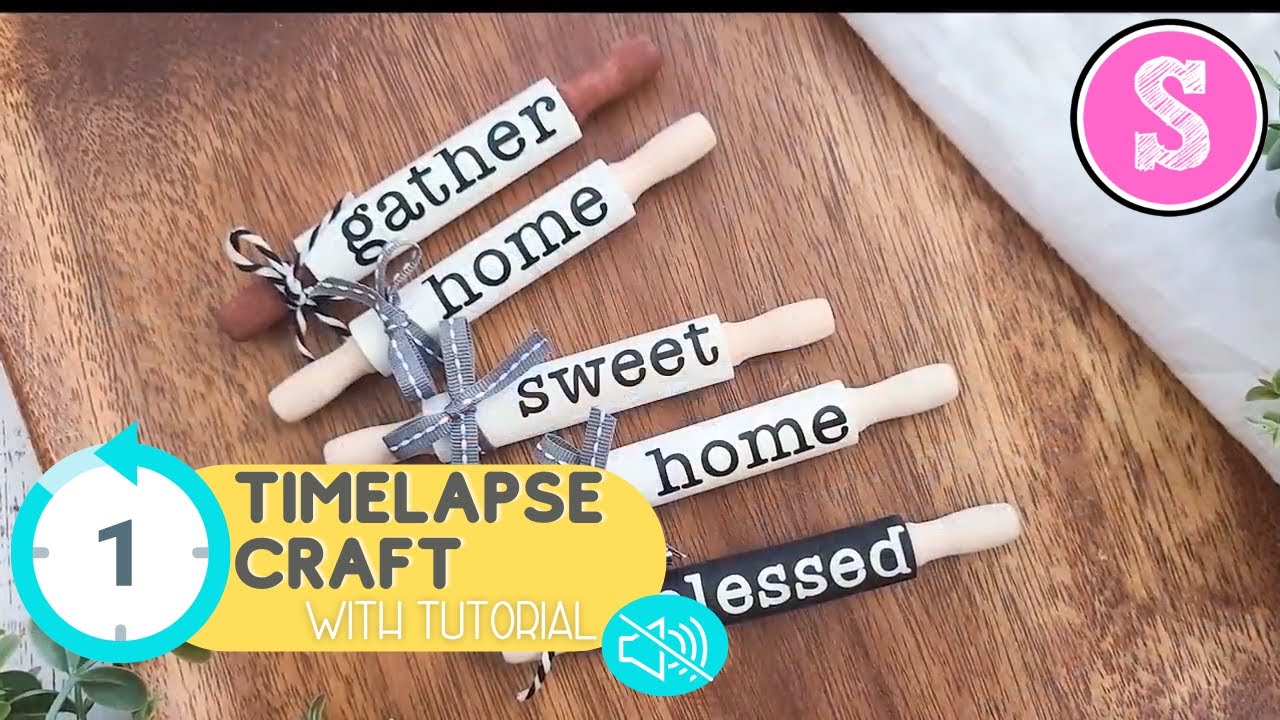 How to Make DIY Mini Rolling Pins with Vinyl (Timelapse with Tutorial)