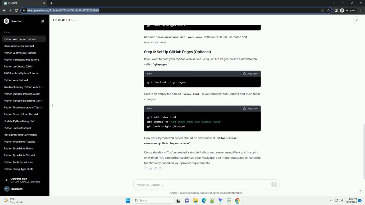 python web server github