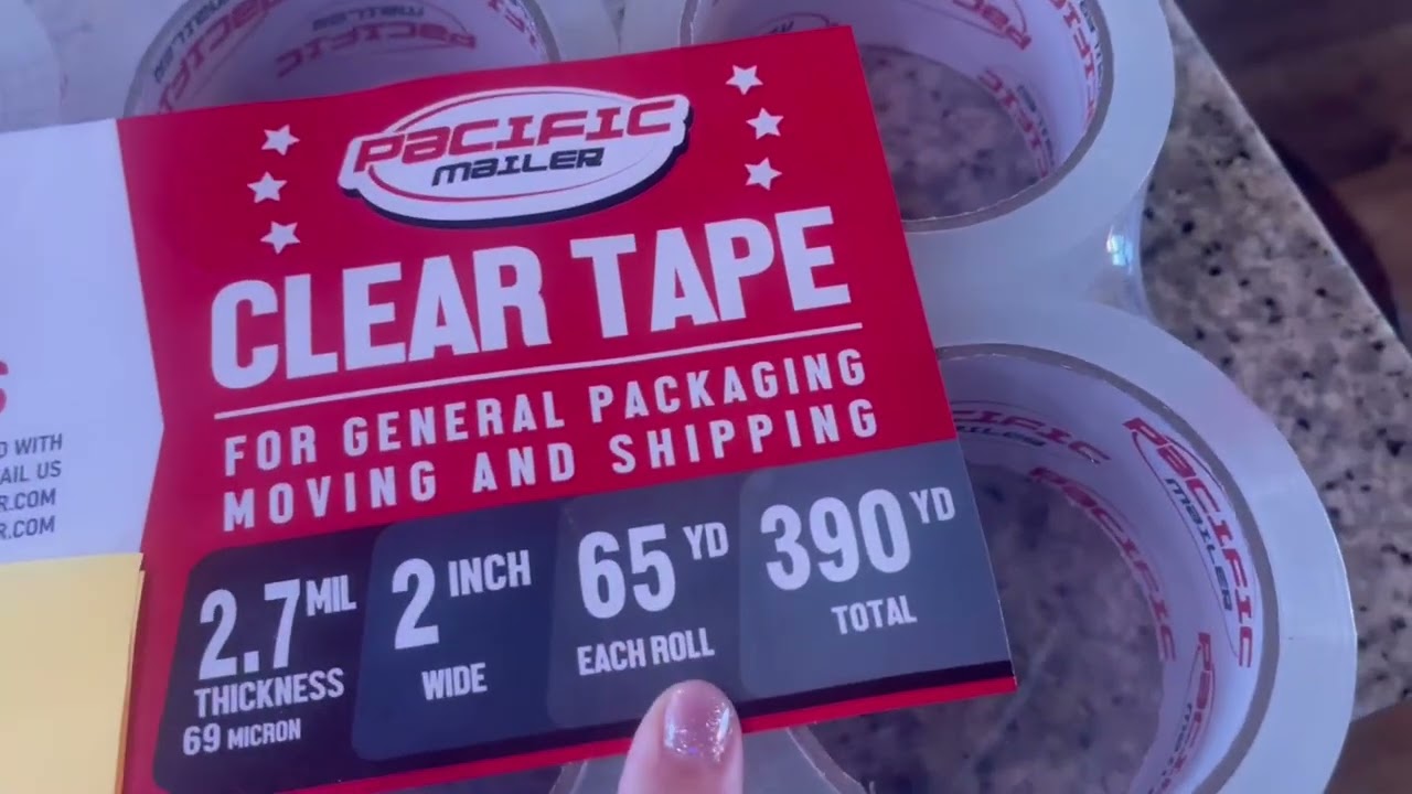 Pacific Mailer Clear Packing Tape, Heavy Duty Packaging Carton Tape Review