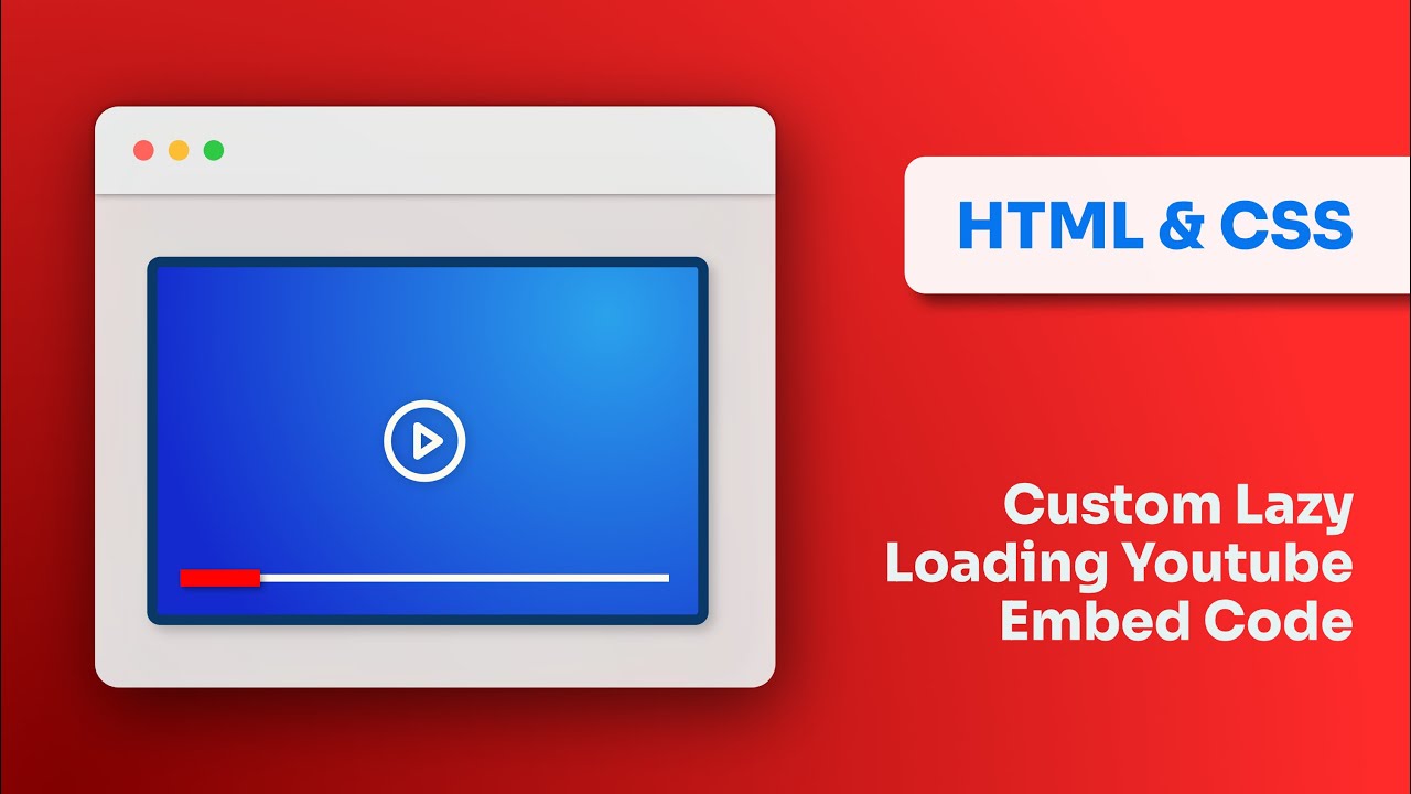 Custom Lazy Loading YouTube Embed Code