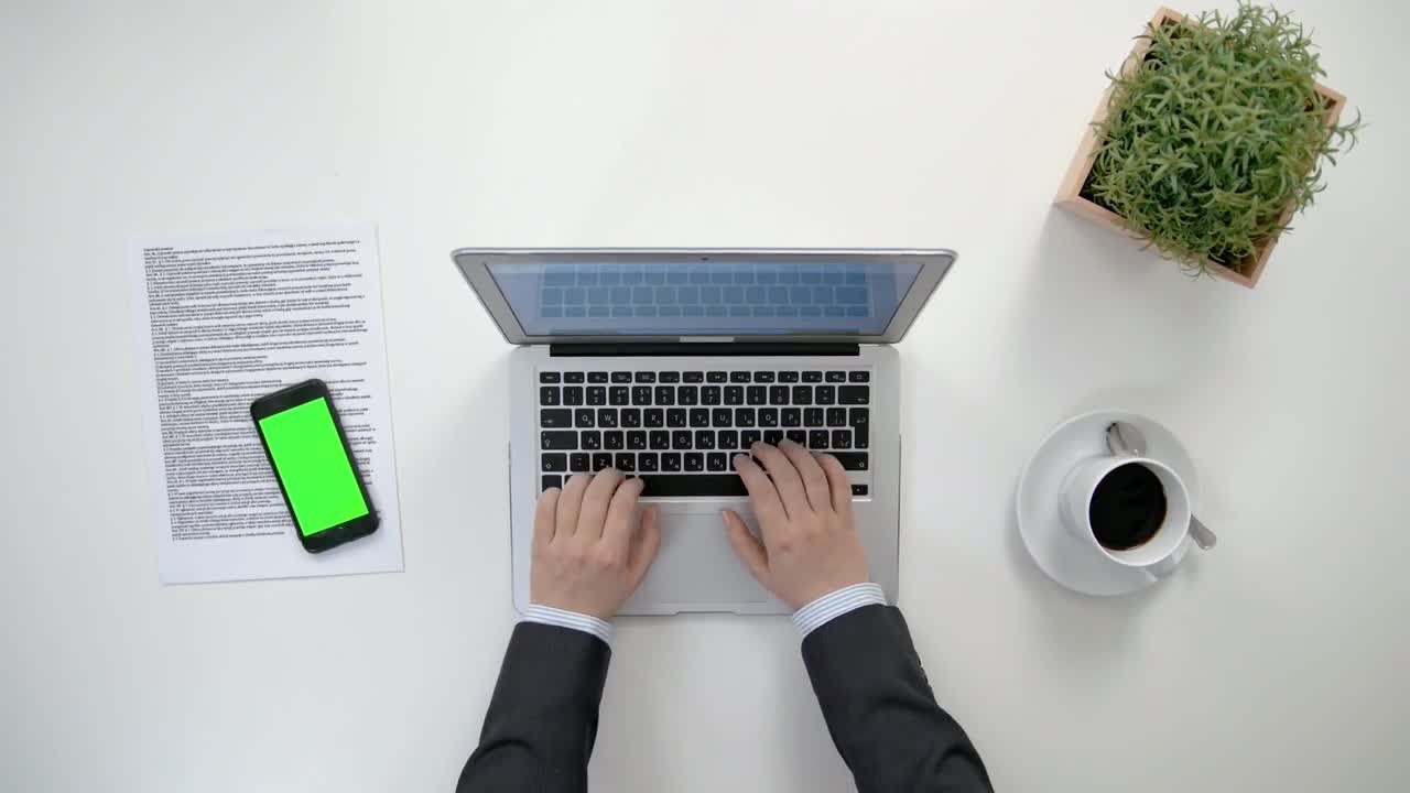 Man's Hands Working On The Laptop Stock Video