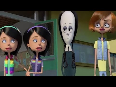 Los locos Addams - Merlina va a a la escuela (escena)😱