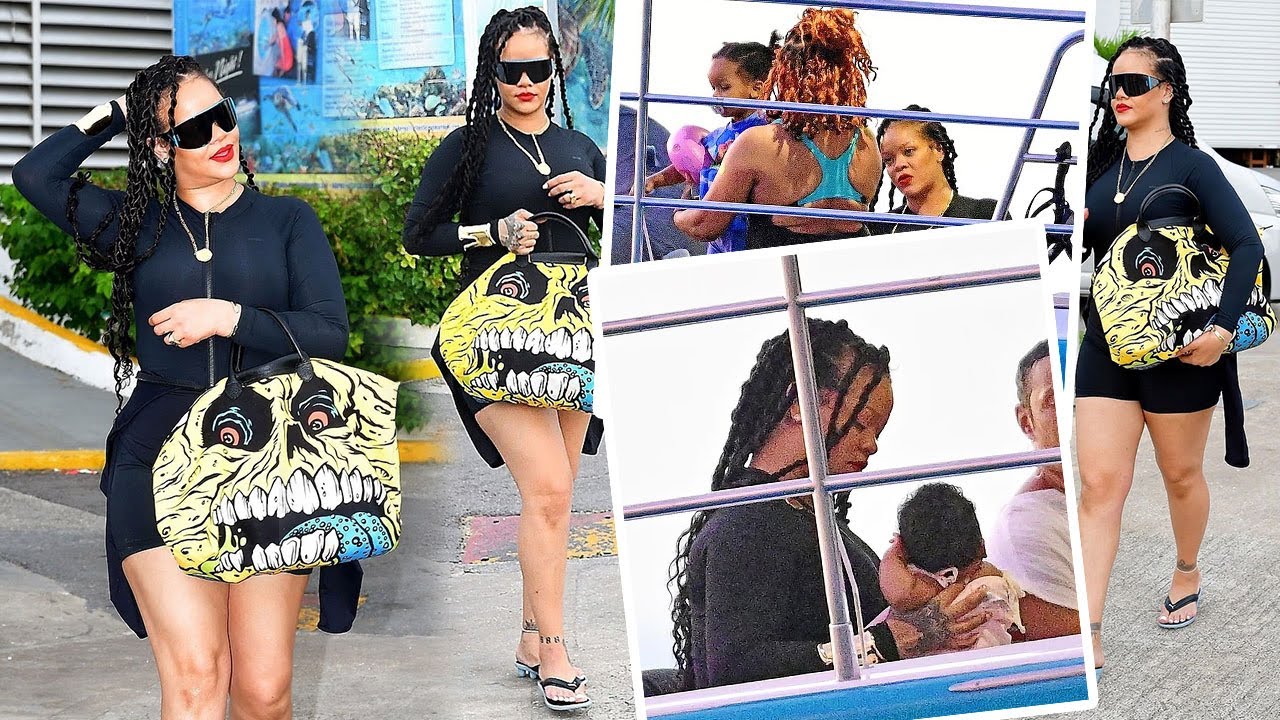 Rihanna shows off her incredible postpartum figure on family yacht trip