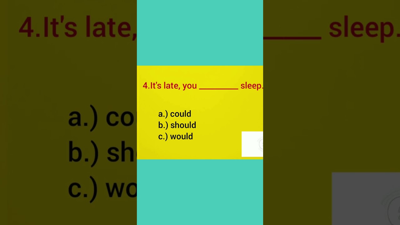 Modals could, would, should     (Grammar Exercises)  #learnenglishgrammar