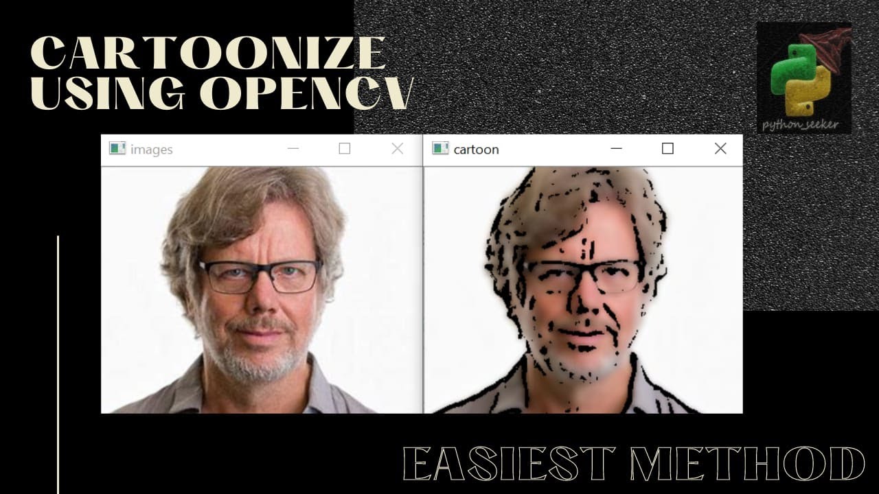 How to cartoonize image using opencv in python? #python #opencv # python_seeker