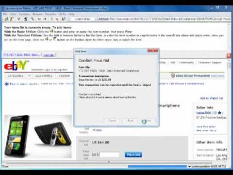 Auction Auto Bidder eBay Auction Sniping Software