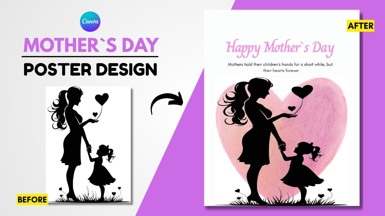 Happy Mother's Day | Blend Image in Canva| Poster Design in Canva
