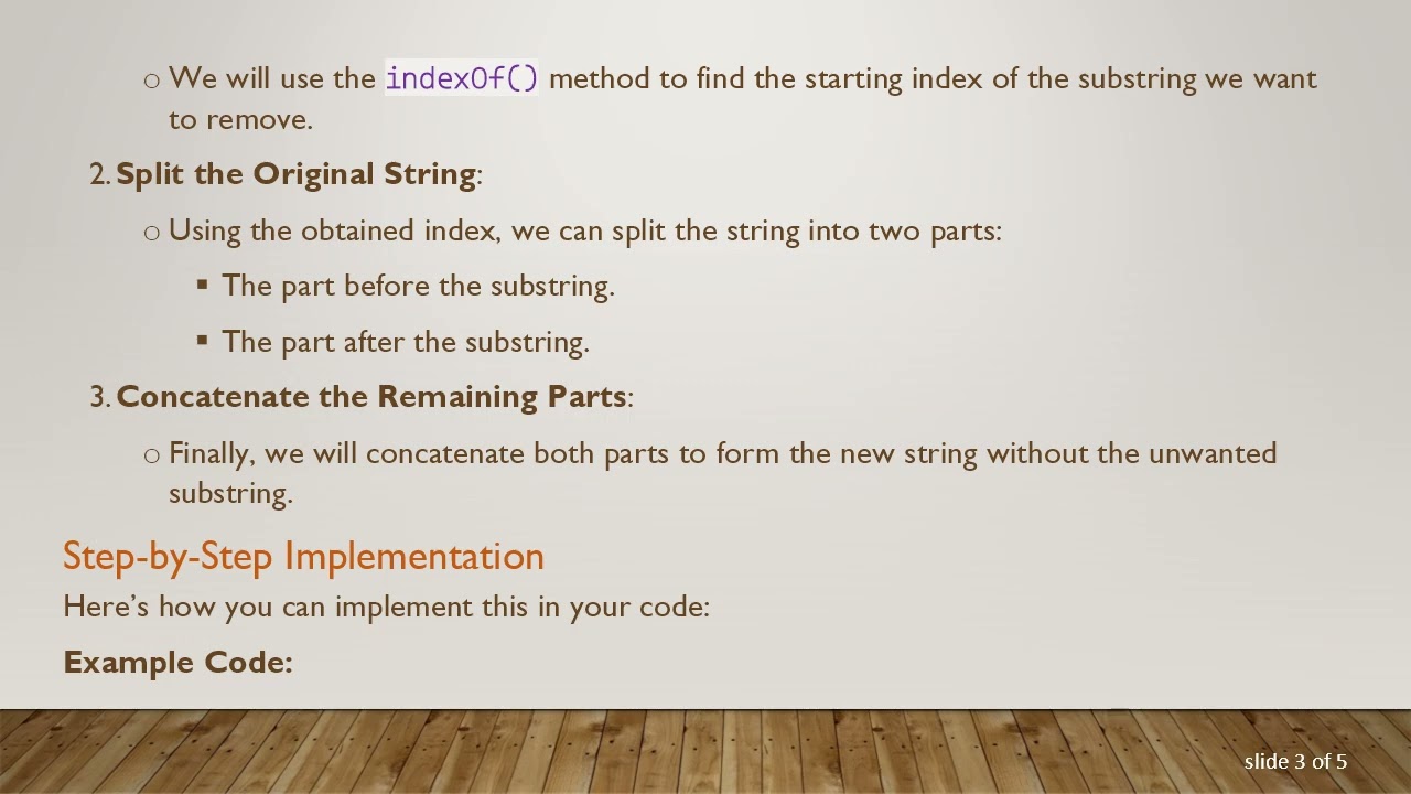 How to Remove a Substring from a String in Java Using substring() and indexOf()