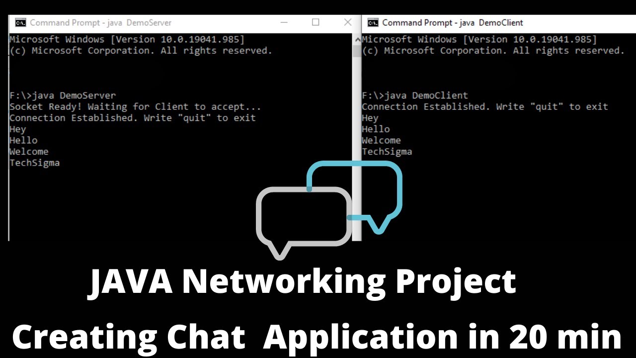 Chat application using JAVA Sockets Step by Step | Java Networking  |Simple client server program