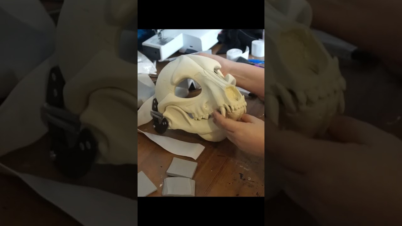 My Process From Start To Finish #fursuit #fursuitmaker #costume #skullfursuit