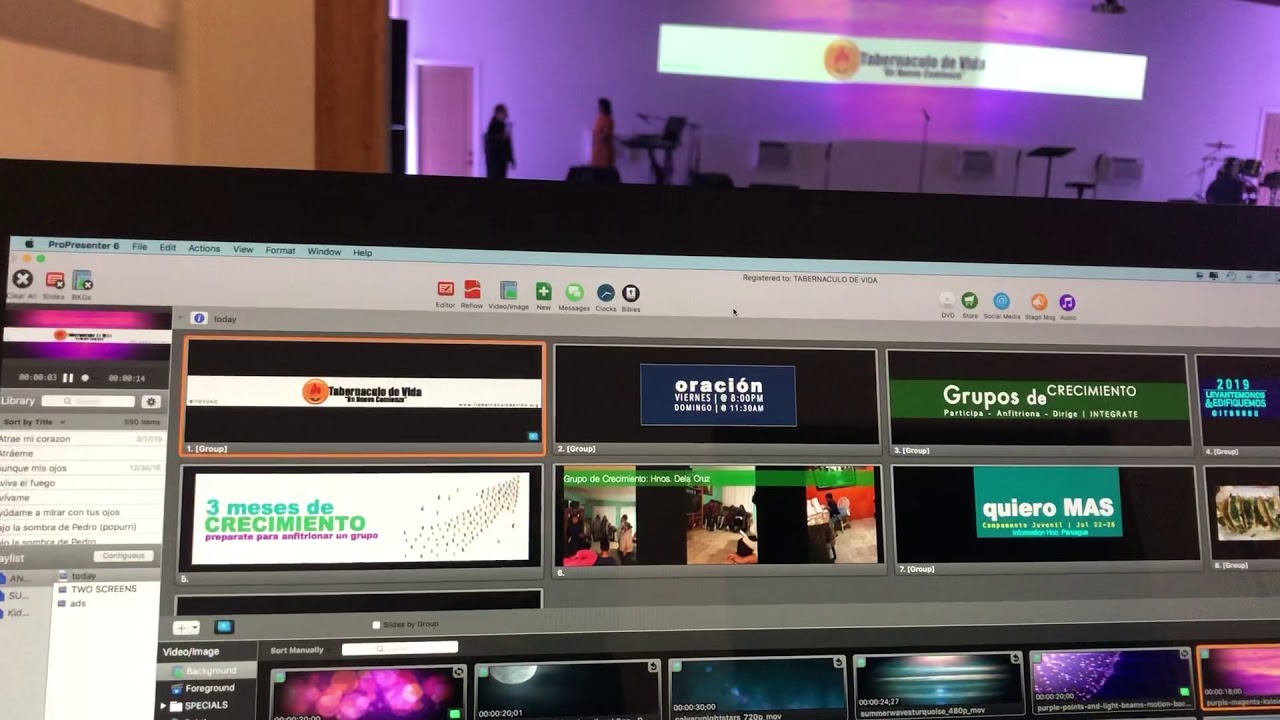 Stage Display Clocks and countdowns ProPresenter 6