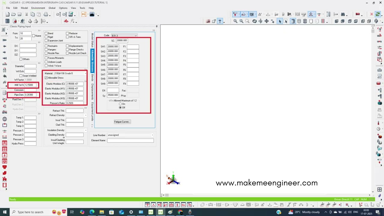 Getting Started with CAESAR II  Complete Guide to Project Setup, Units & Input Data