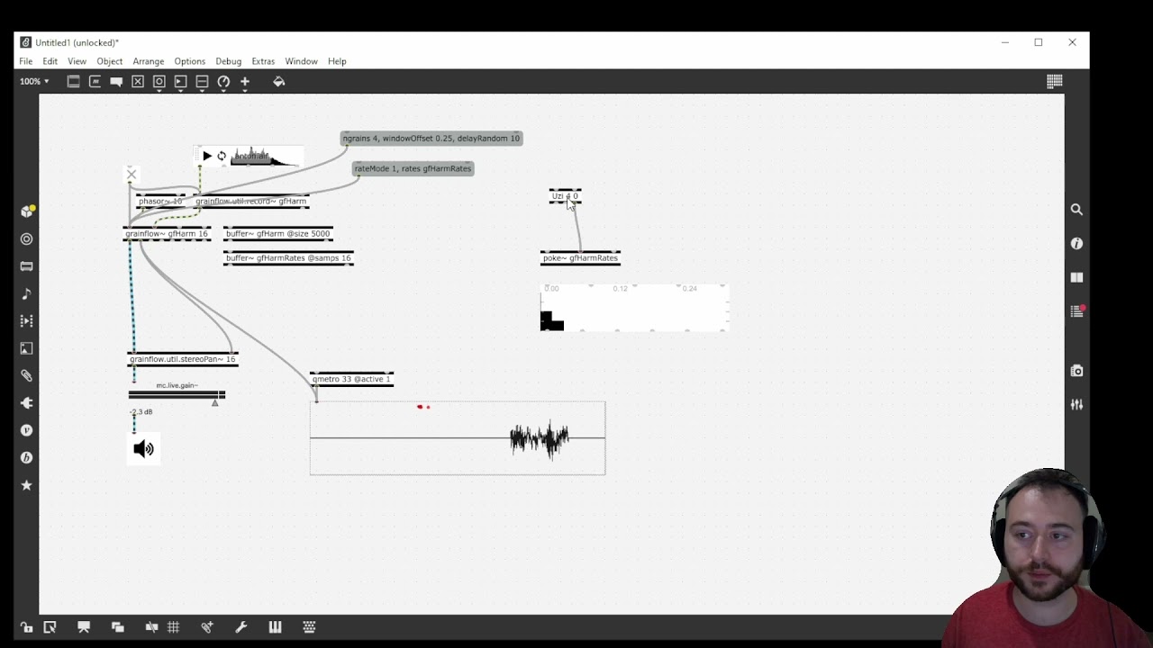 Lets Build a Harmonizer Part 2 :  Grainflow Tutorial 3