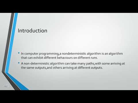 NON - DETERMINISTIC ALGORITHM