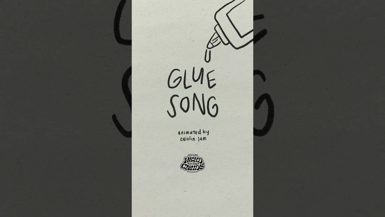 Glue Song by Beabadoobee | Animated Lyric Video ☁️🤍🧸