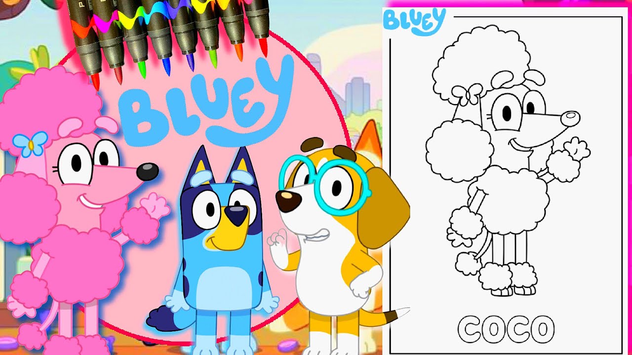 Coloring CoCo from Bluey