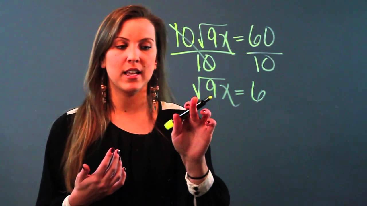 How to Solve Equations With Square Root Terms