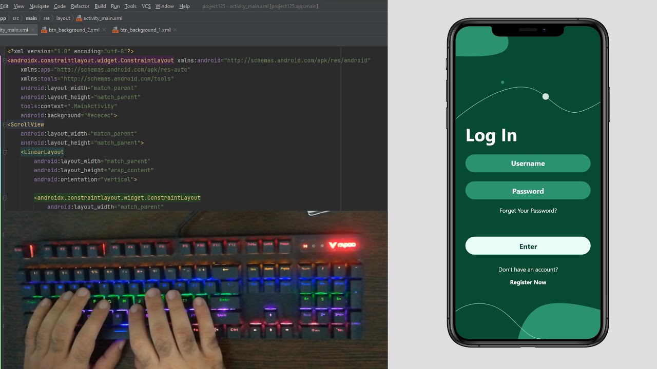 ASMR Programming - Android Studio Project Source Code - No Talking