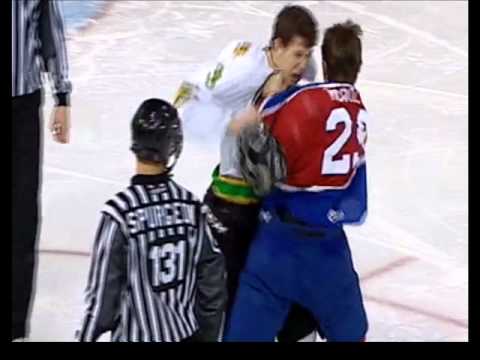 Tyler Yaworski vs. Mitch Moroz, December 10, 2011 - Prince Albert ...