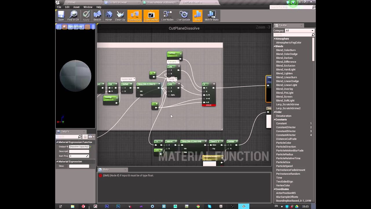 (UE4) Dissolve vfx material tutorial
