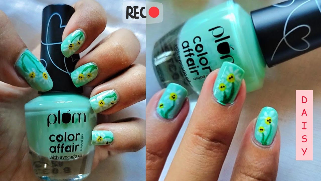 Summer daisy nail art tutorial 2022 | Floral nail art for short nails| Styleify 💅