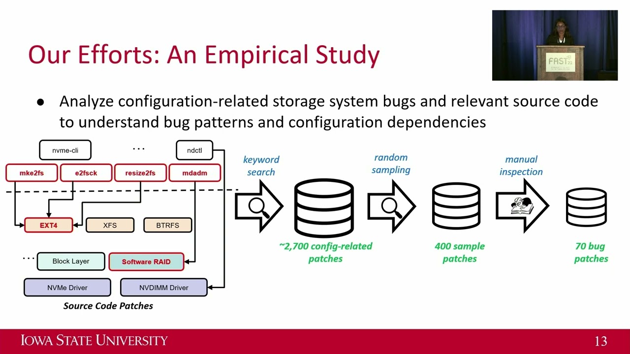 FAST '22 -  Understanding Configuration Issues in Storage Systems (Work-in-Progress Report)