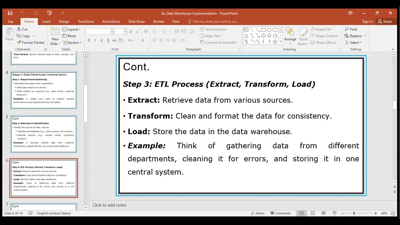 8  Data warehouse implementation