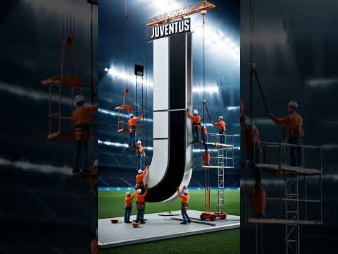 Miniature workers build Juve logo ⚽🇮🇹 #juventus #football #seriea #uefa #championsleague