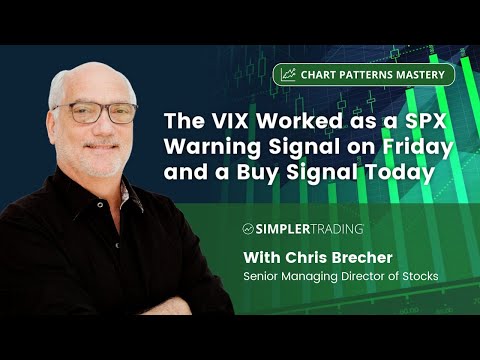 The VIX Worked as a SPX Warning Signal on Friday and a Buy Signal Today | Simpler Trading