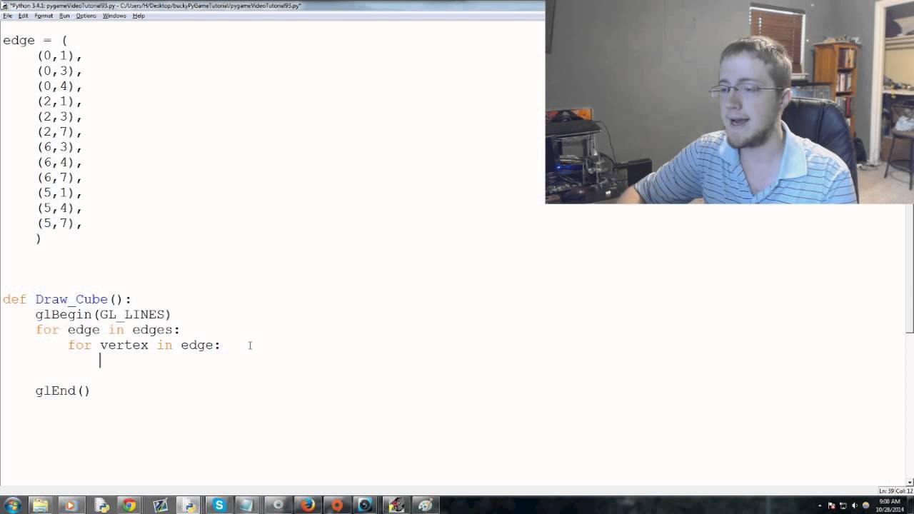 Pygame (Python Game Development) Tutorial - 93 - OpenGL Block
