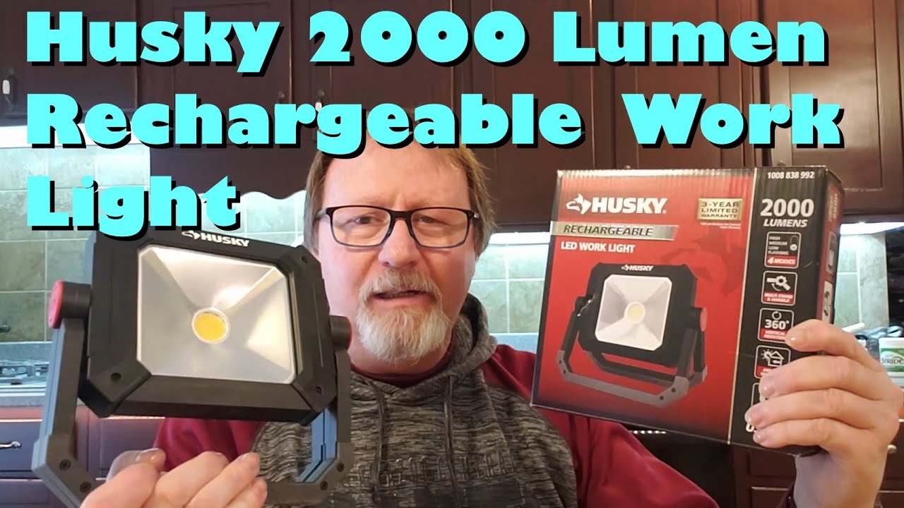 Husky 2000 Lumen Rechargeable Work Light Review
