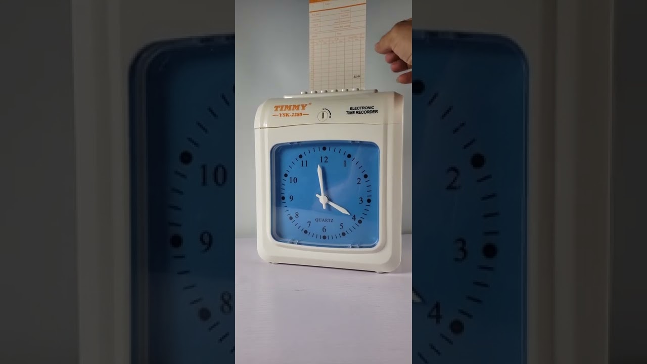 LCD Electronic Employee Attendance Digital Time Recorder Desktop Timecard with Time Clock Cards Keys