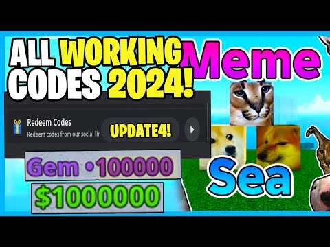 *NEW* ALL WORKING CODES FOR MEME SEA IN 2024! ROBLOX MEME SEA CODES