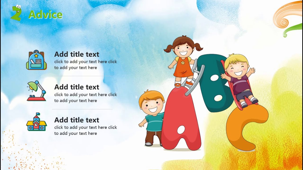 New Semester Cute Cartoon Parent Meeting | Free Powerpoint template