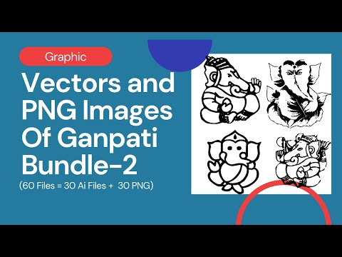 Vectors and PNG Images Of Ganpati Bundle-2| Free Files | Lord Ganeshji Ai Files | Free Vector Bundle