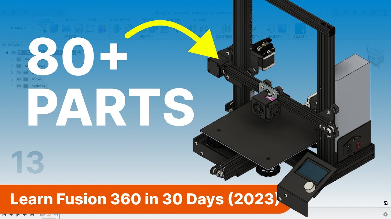 Fusion 360 Components and Assemblies Explained | Day 13 of Learn Fusion 360 in 30 Days
