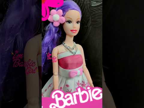 Barbie Pink checked 💗 dress with Fabric Carry Bag/Diy Barbie outfit ideas/Margot Robbie outfit
