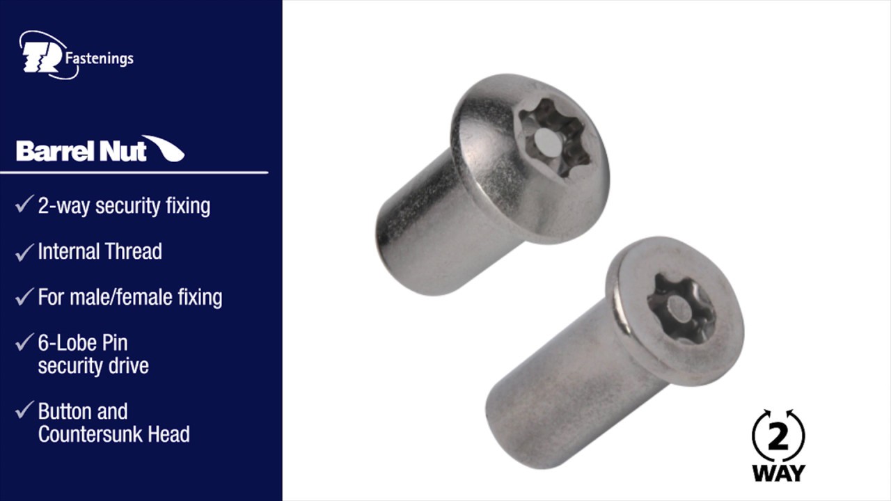 TR Security Fasteners - Barrel Nut Installation