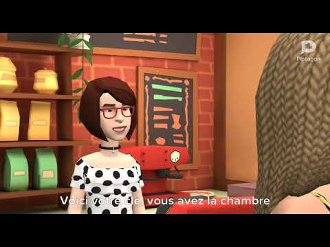 Room reservation at hotel in French