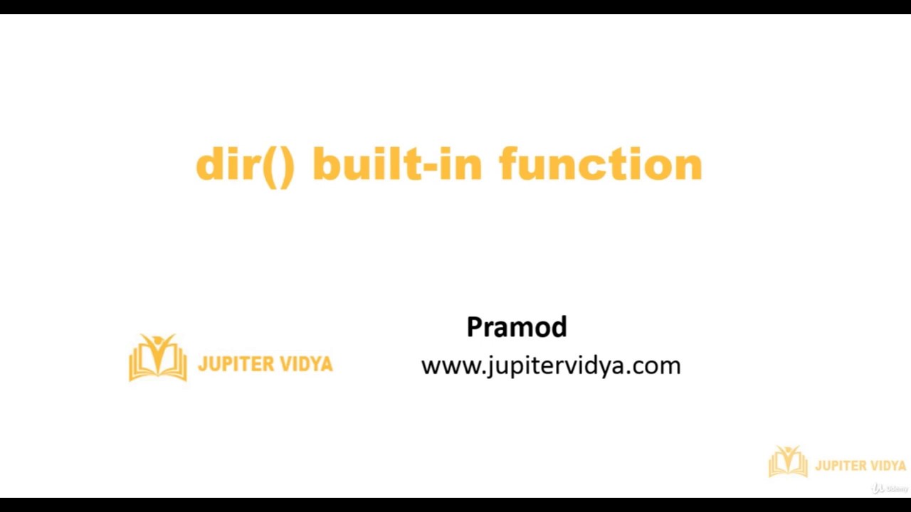 10.3 Dir Function  Print Namespace | Modules | Learn Python Programming Step by Step Tutorials