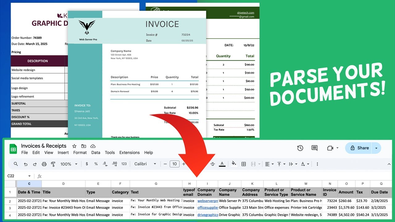 Automate Email and Document Data Extraction with a Document Parser