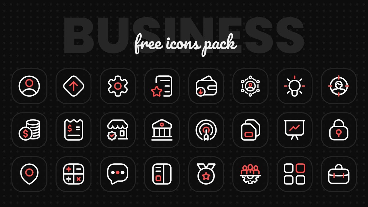 Free Business Icons Pack for PowerPoint