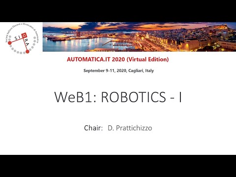 AUTOMATICA.IT 2020: WeB1 - Robotics-I