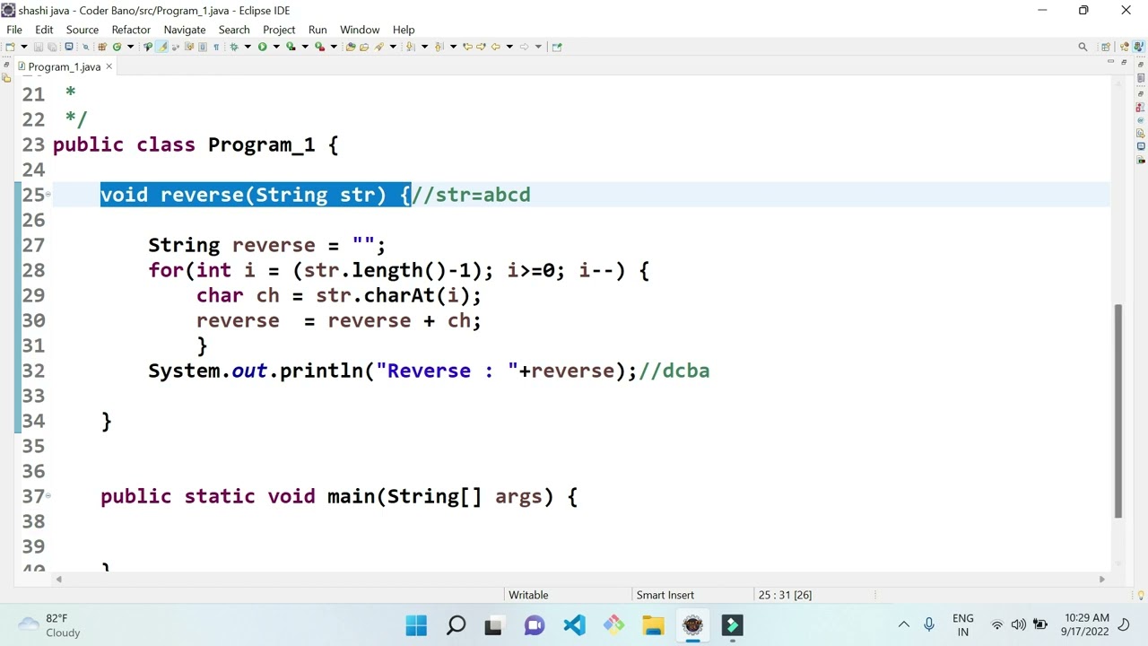 How to Reverse a String in Java | Reverse String Program