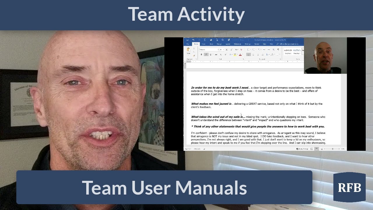 Team Activity  - Team User Manuals